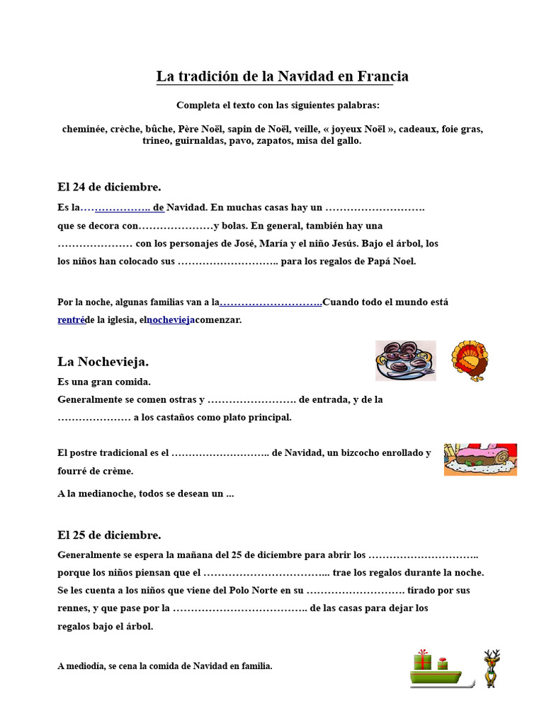 Noel Ficha 6 Tradiciones | PDF | Nochebuena | Navidad