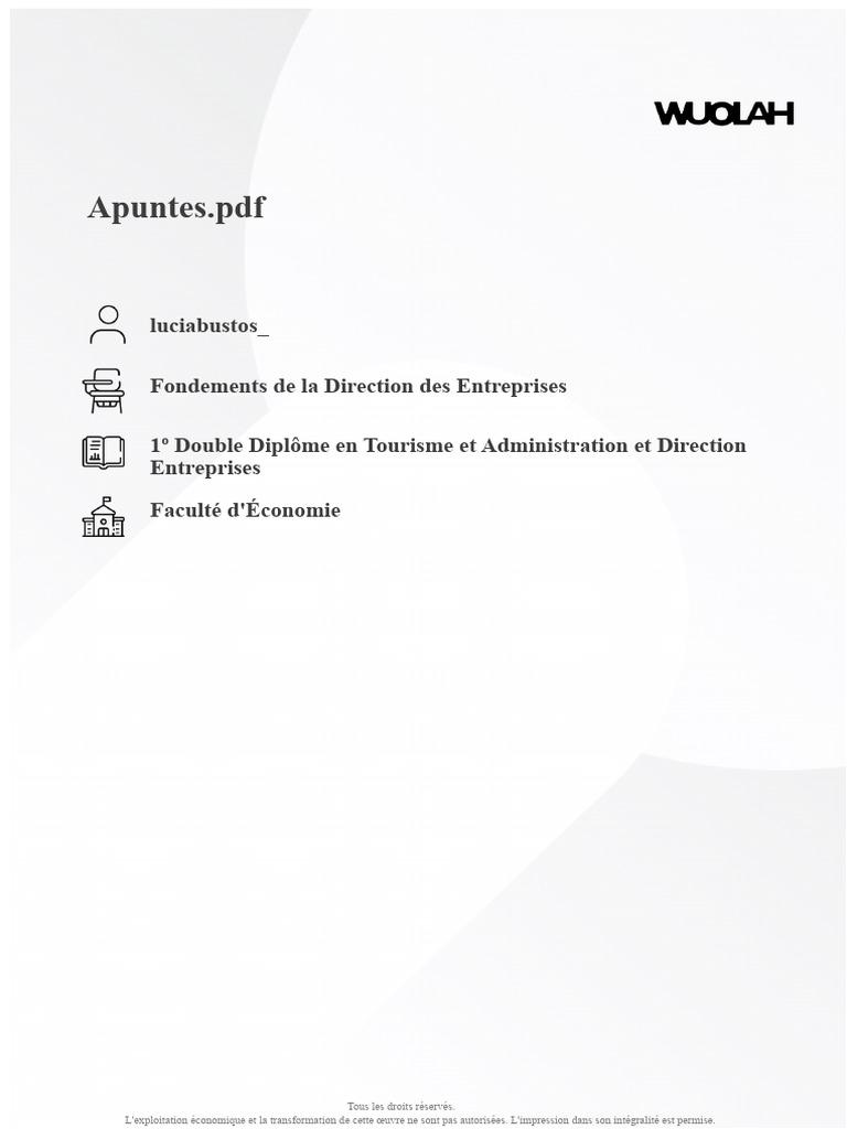 Fondements de la Direction d'Entreprises | PDF | Business | Direction