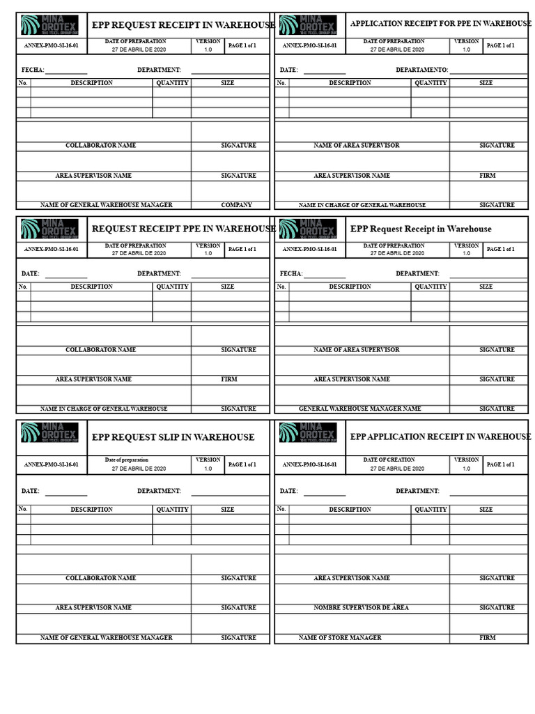 Application For Ppe Receipt | PDF | Supply Chain Management