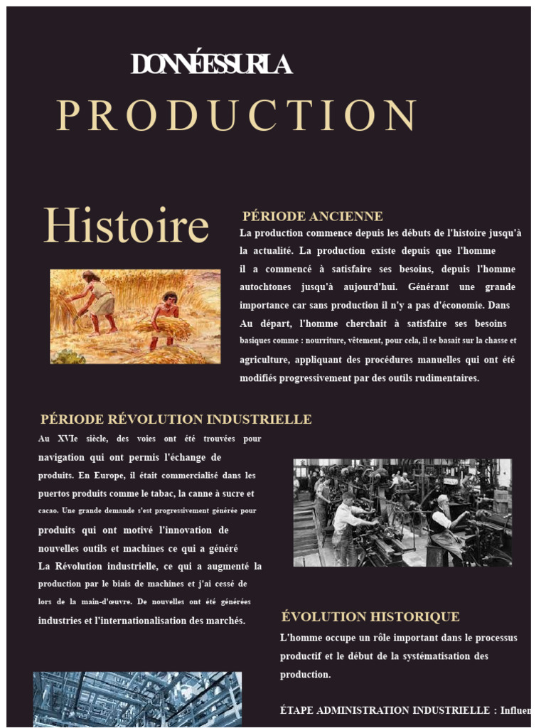 Histoire et Évolution de la Production | PDF | Révolution industrielle ...