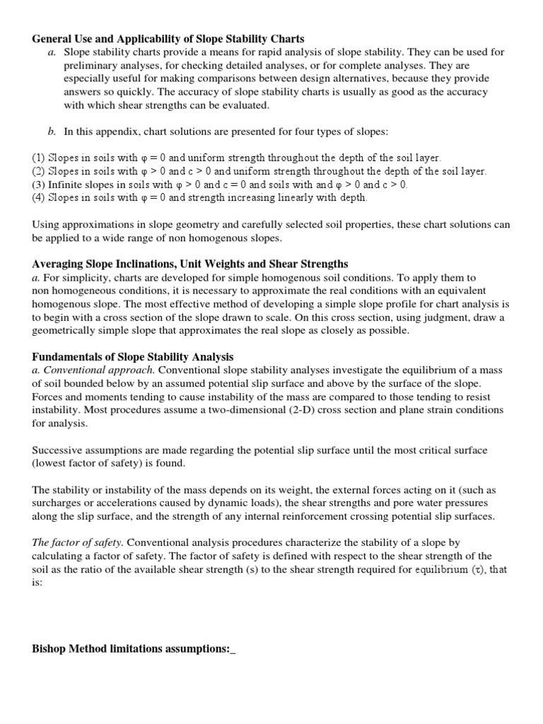 General Use and Applicability of Slope Stability Charts | Download Free ...