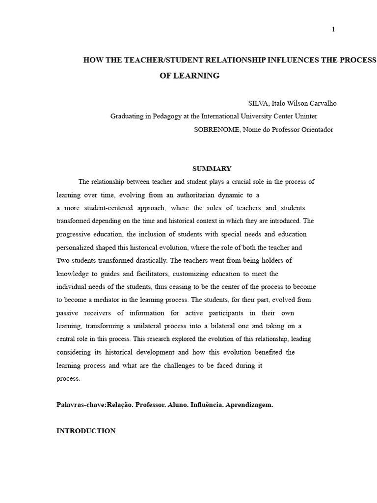 Thesis - Education | PDF | Teachers | Learning