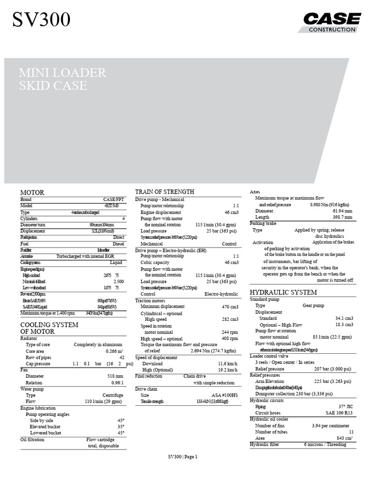 2166 17 CCE Brochure SV300 215x280mm BX | PDF | Pump | Engines