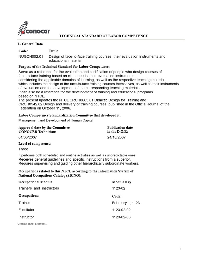 NUGCH002.01 Design of In-Person Training Courses, Their Evaluation ...