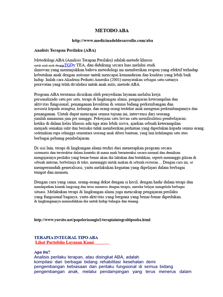 Metode Aba | PDF