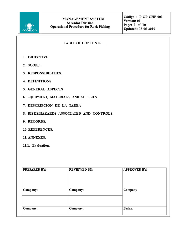 Rock Drill Procedure READY | PDF | Occupational Safety And Health | Risk