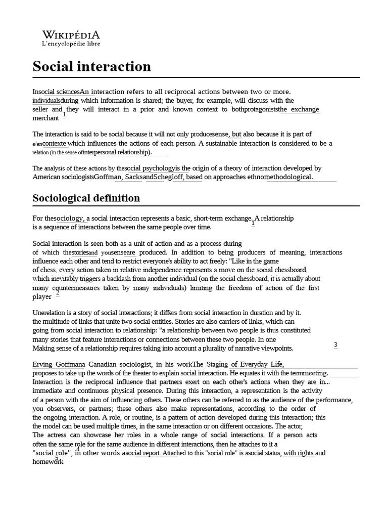 Social Interaction | PDF | Sociology | Nonverbal Communication