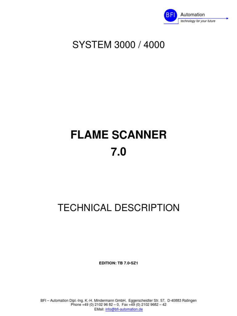 BFI Flame Scanner 7.0 Overview | PDF | Combustion | Optics
