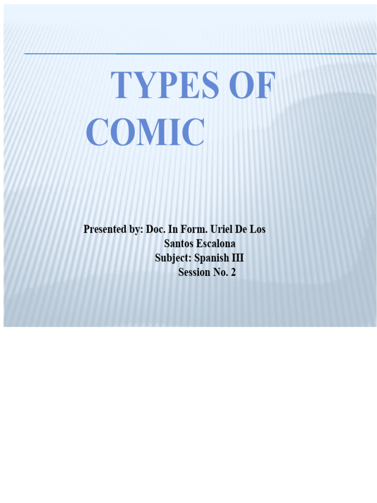 Types of Comic Strips. | PDF | Comics | Science Fiction