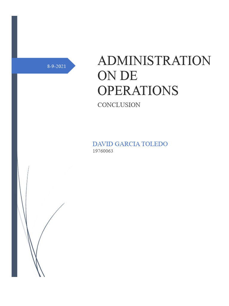 Operations Management II Conclusion | PDF