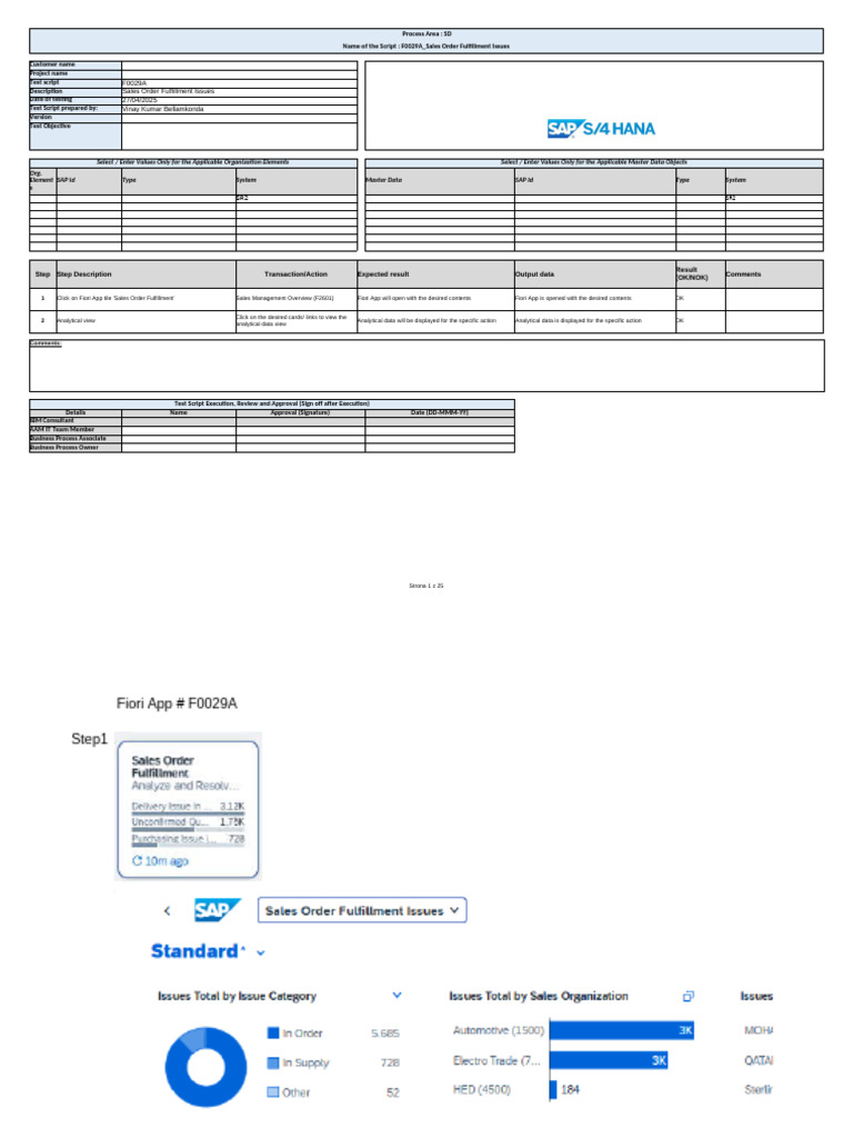 Sales Order Fulfillment Testing Script | PDF | Software | Information ...