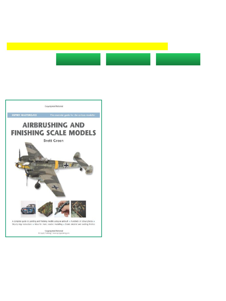 Airbrushing Finishing Scale Models Brett Green: Mirror Link | PDF ...