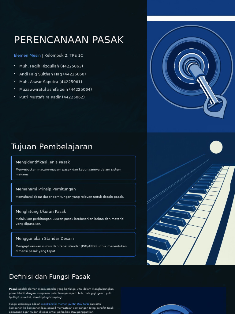 Panduan Perencanaan Pasak Mesin | PDF