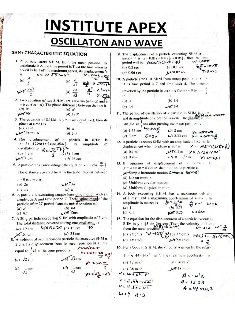 Oscillation and Wave | PDF