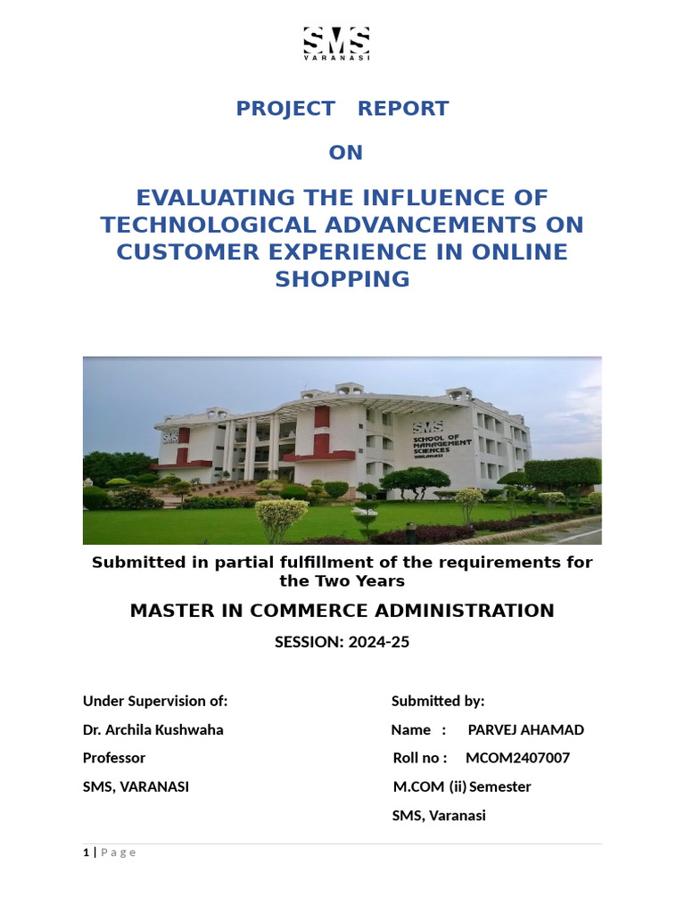 Parvej Project Report s | PDF | E Commerce | Augmented Reality
