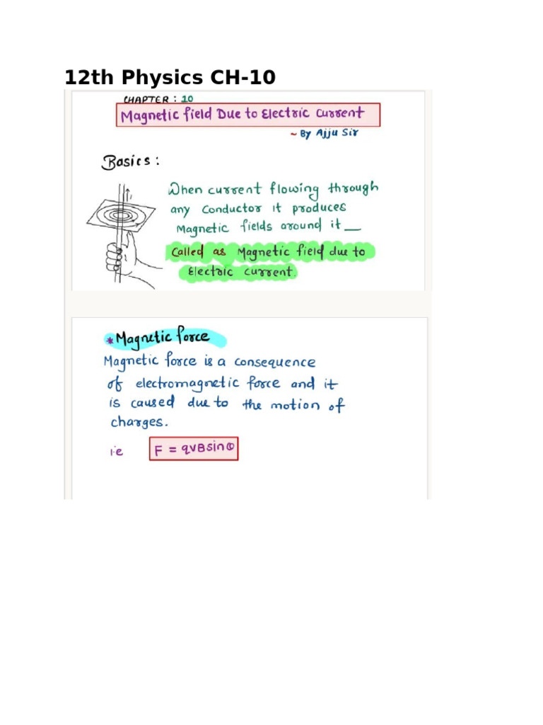 12th Physics CH-10 | PDF