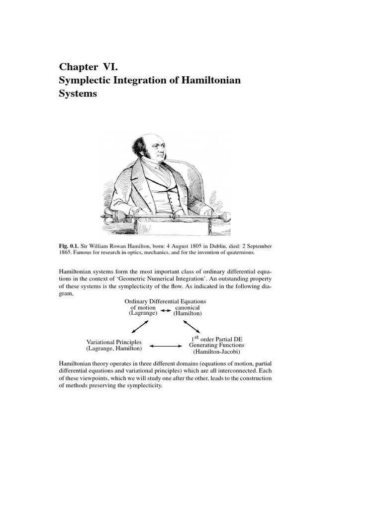 Chapter VI. Symplectic Integration of Hamiltonian Systems by Ernest ...
