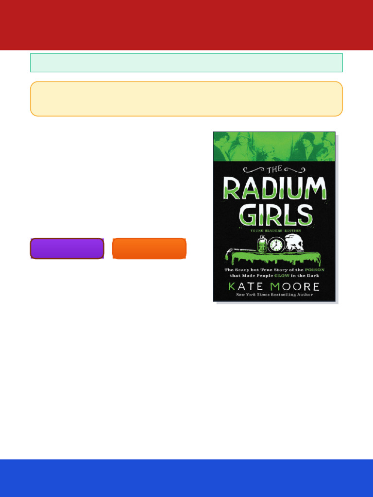 Review:: The Radium Girls: Young Readers' Edition Kate Moore | PDF ...