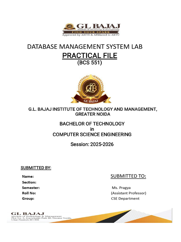DBMS FrontPage | PDF