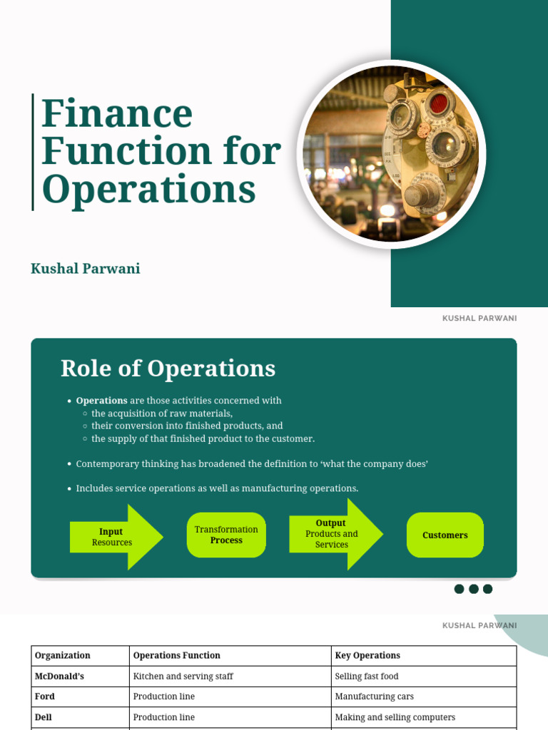 M3 - Finance Function For Operations | PDF | Six Sigma | Supply Chain ...