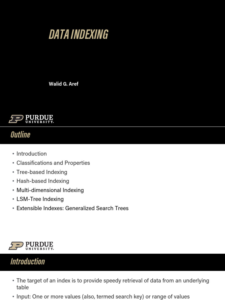 08 01 Data Indexing Intro | PDF | Database Index | Information Retrieval