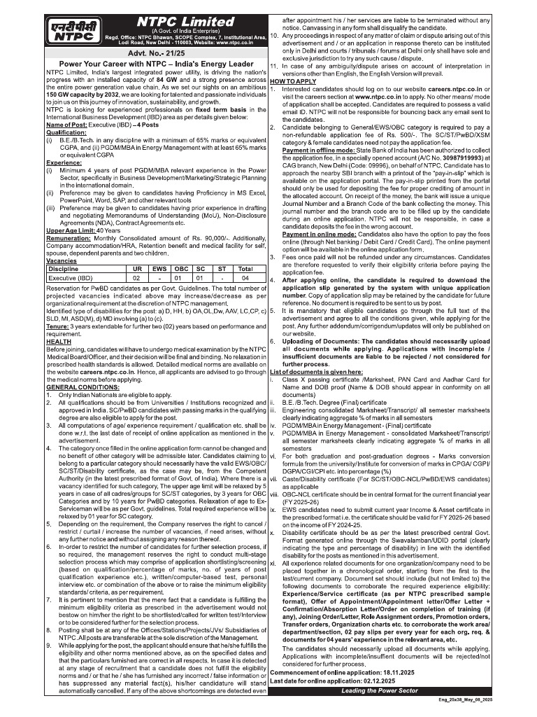 NTPC JOB | PDF