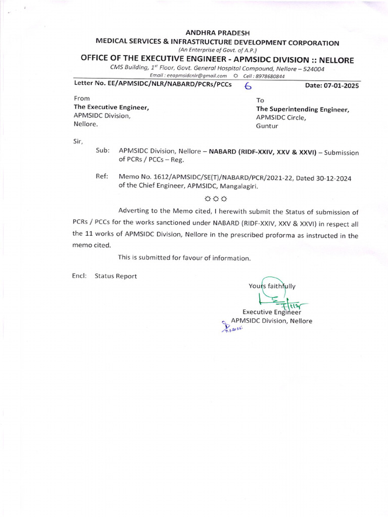 APMSIDC NABARD Project Status Report | PDF