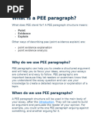 Mastering the PEE Writing Technique | PDF | Essays | Argument