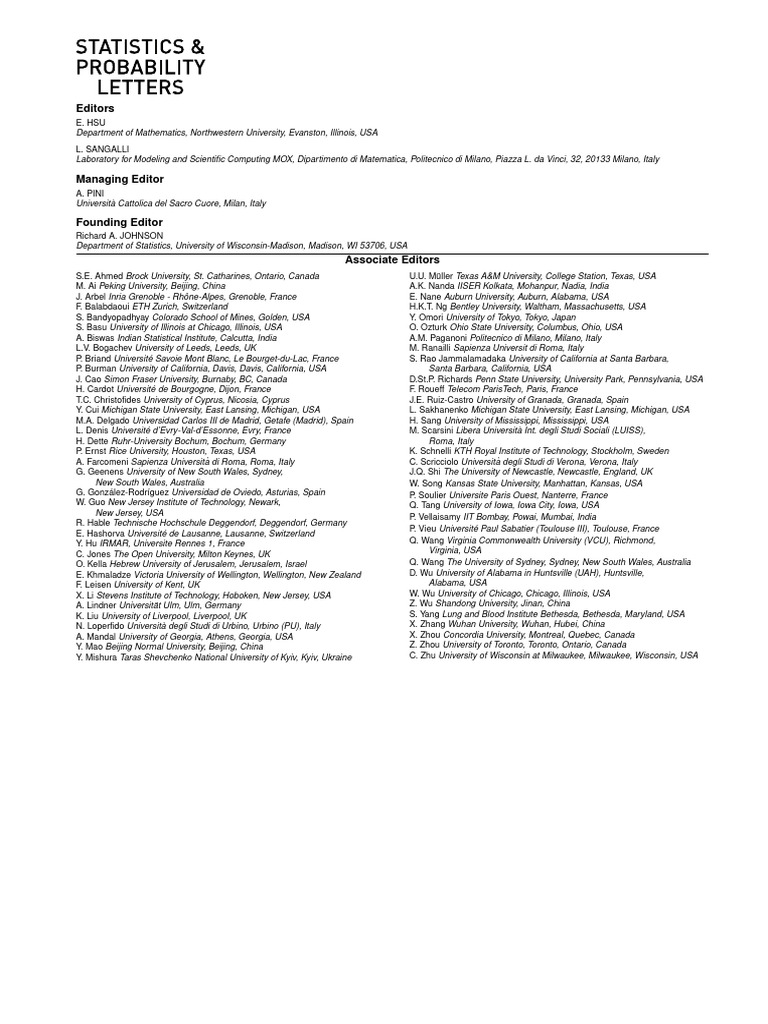 Mathematics Journal Editorial Board | PDF