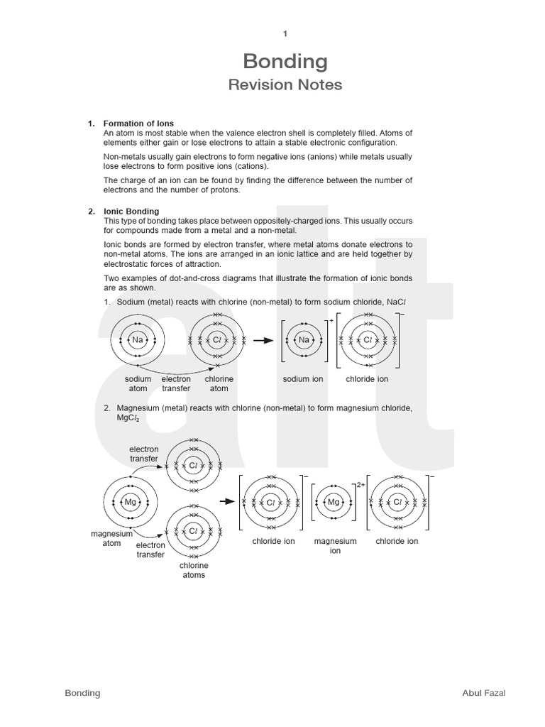 Chemical Bonding: Ionic & Covalent Insights | PDF | Ionic Bonding | Ion