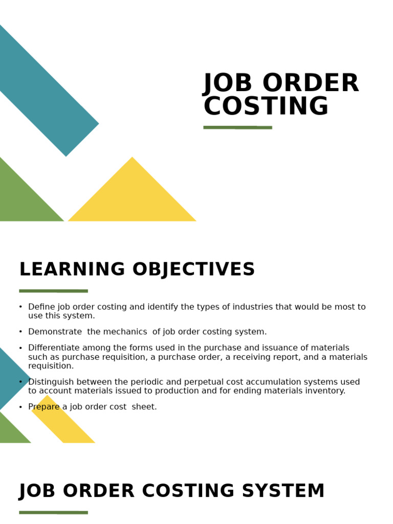 4 Job Order Costing | PDF | Payroll | Inventory