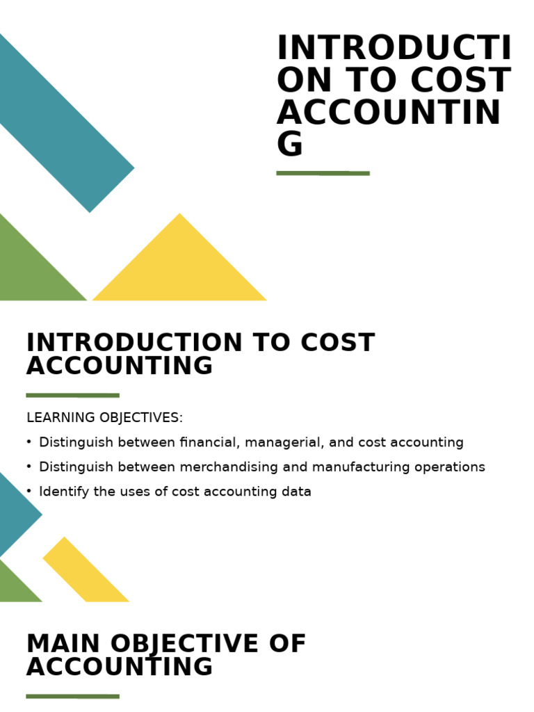 1 Introduction of Cost Accounting | PDF | Strategic Management | Accounting