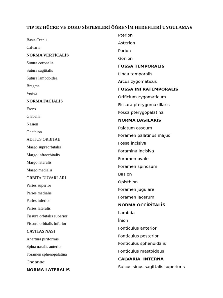 TIP102 Uygulama 6 Öğrenim Hedefi | PDF
