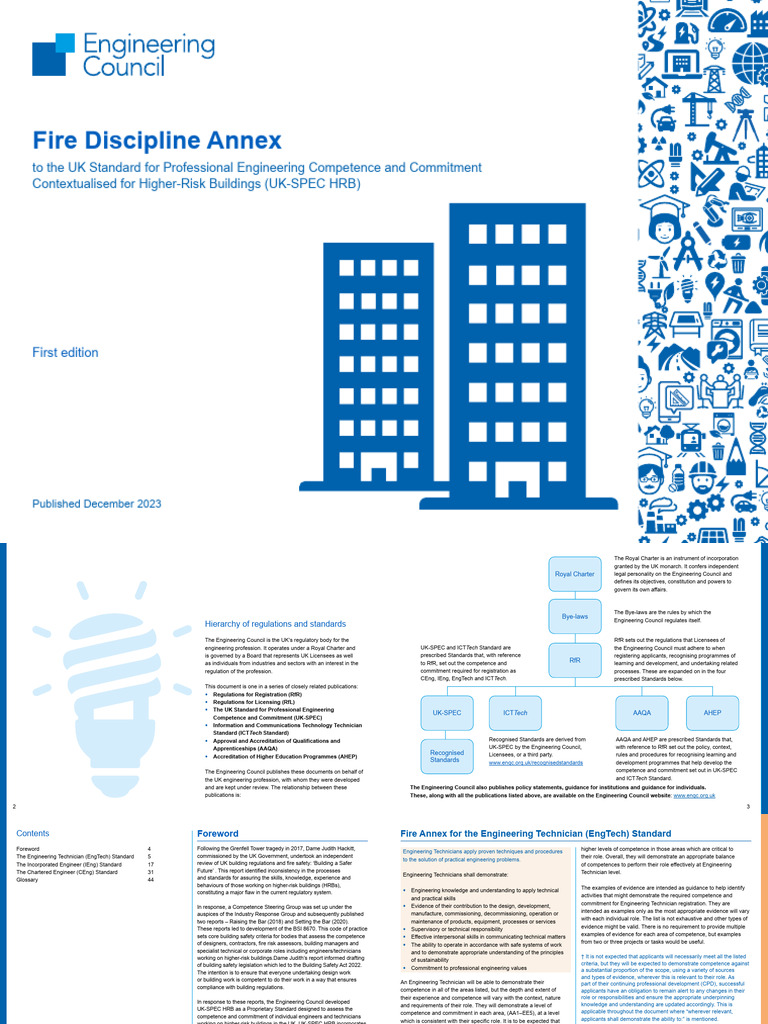 Uk Spec HRB Fire Engineering Discipline Annex | PDF | Safety | Fires