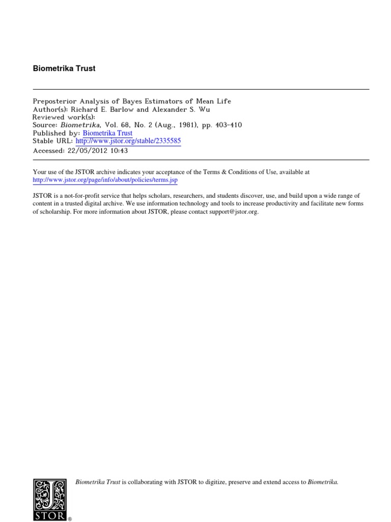 SSN | PDF | Bias Of An Estimator | Bayesian Inference