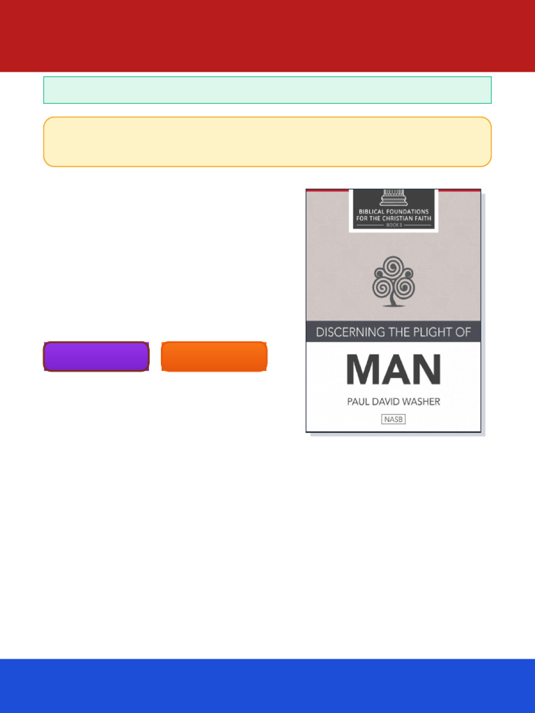 Discerning The Plight of Man Paul Washer Ebook New Release 2025 | PDF ...