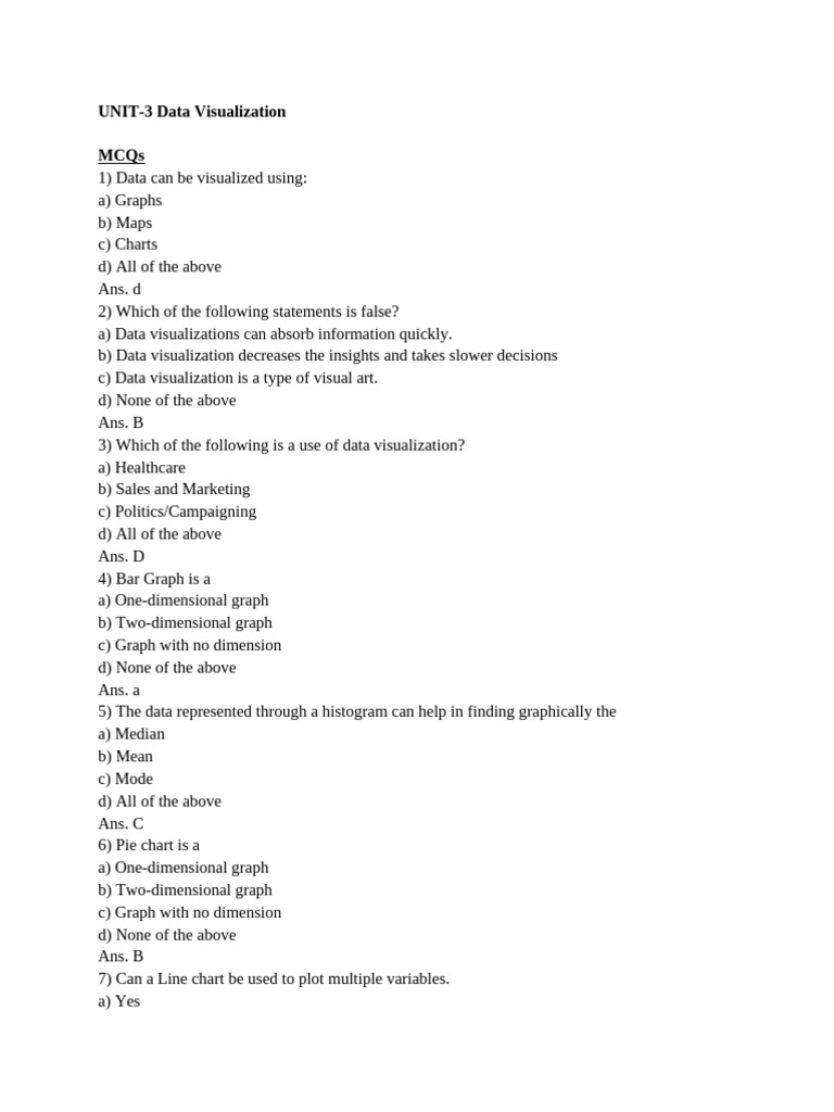 UNIT-3 Data Visualization | PDF | Histogram | Chart