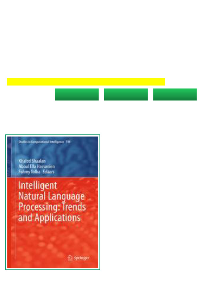 (Ebook) Intelligent Natural Language Processing: Trends and Applications by Khaled Shaalan,Aboul ...