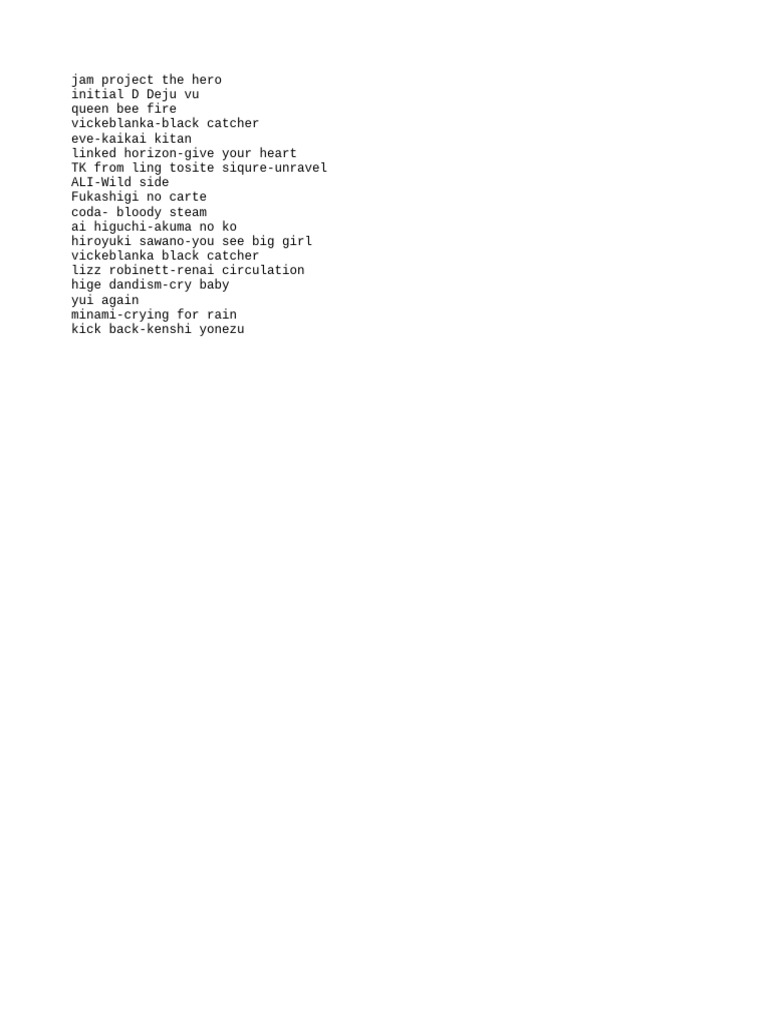 Song List | PDF
