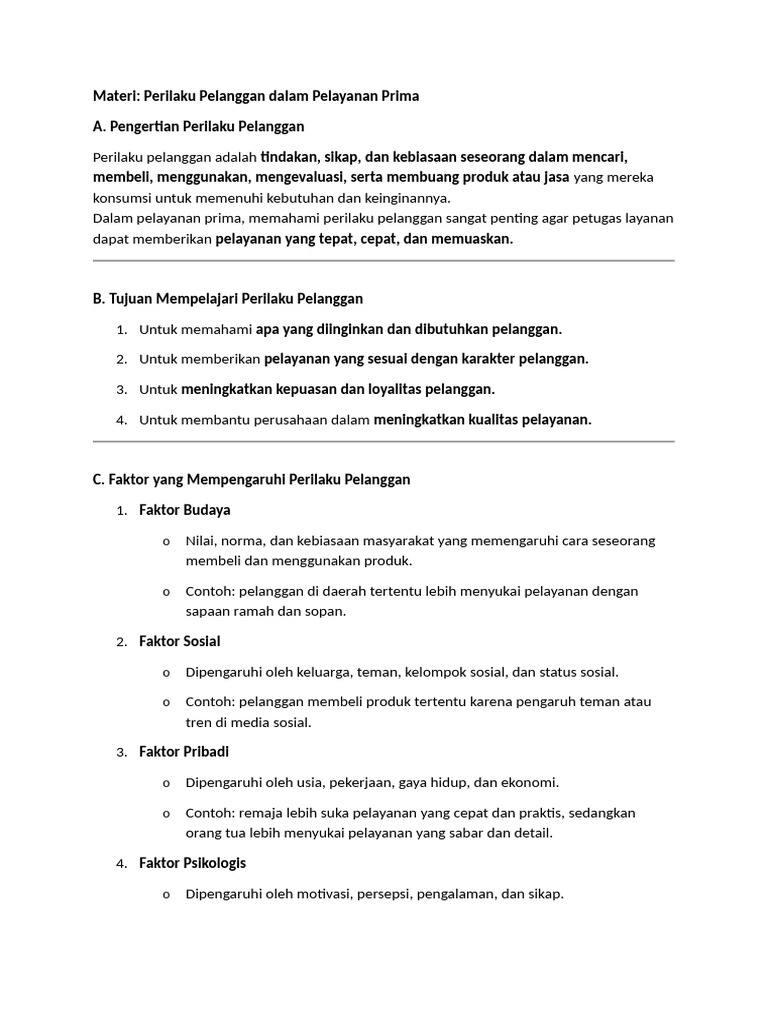 Materi Perilaku Pelanggan | PDF