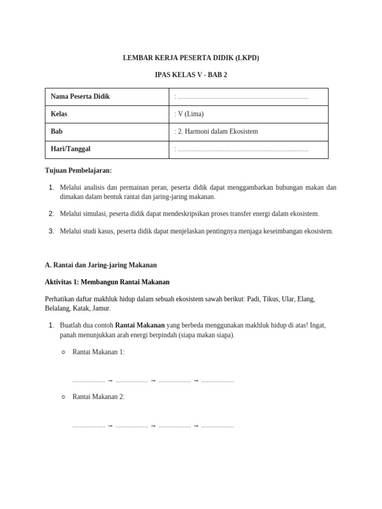 Ilide.info Lkpd 5 Ipas Bab 2 Pr 69d9adb5575d3e48b5698ba2b94b9e94 | PDF