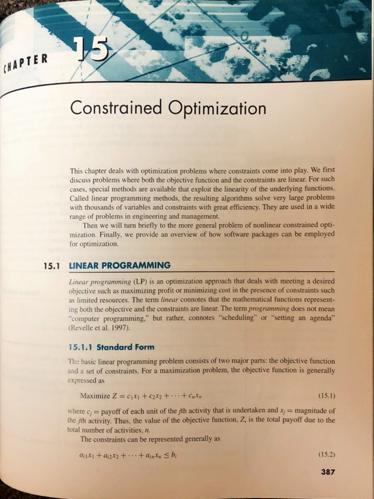 Constrained Optimization - Linear Programming | PDF