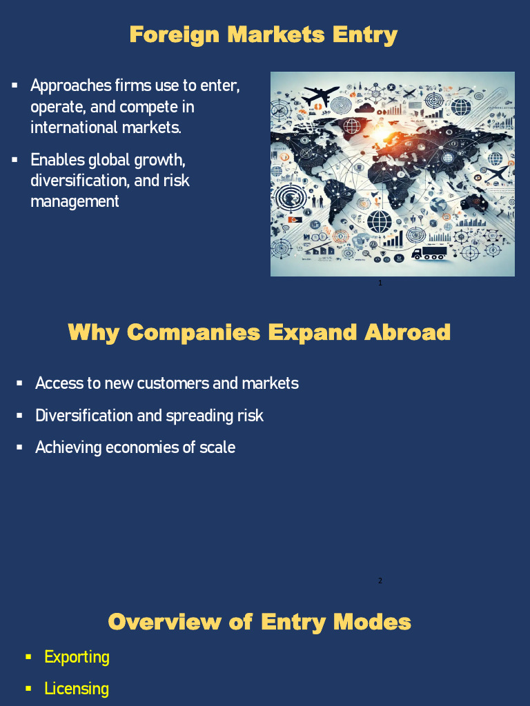 04 - Foreign Market Entry Strategies | PDF | Franchising | Joint Venture