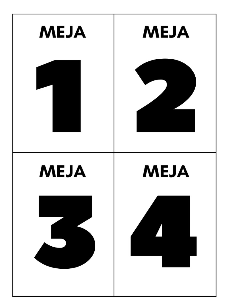 Nomor Meja | PDF
