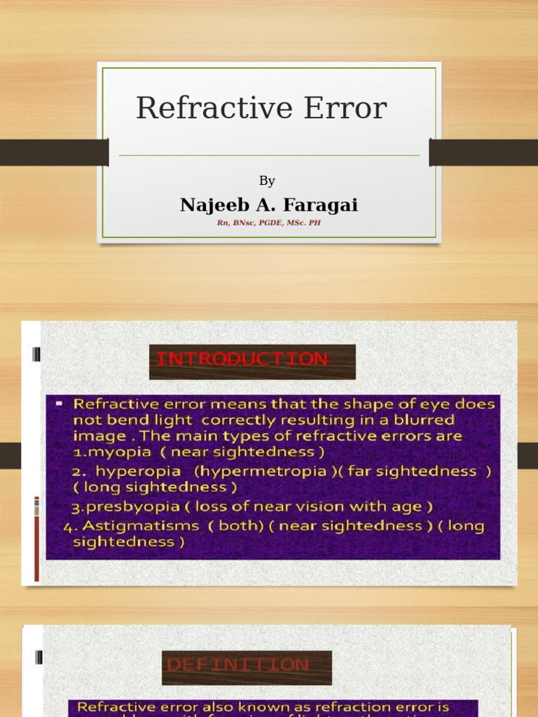 Refractive Error | PDF