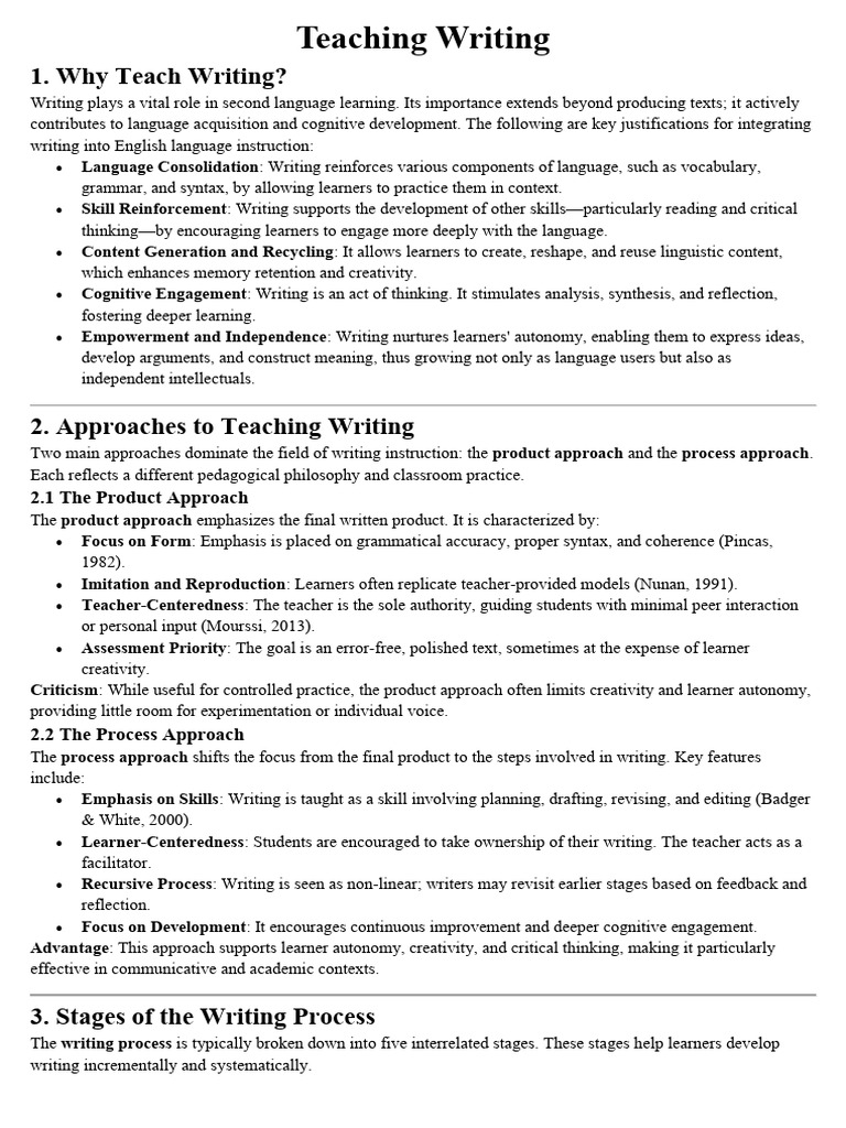 Teaching Writing | PDF | Learning | Creativity