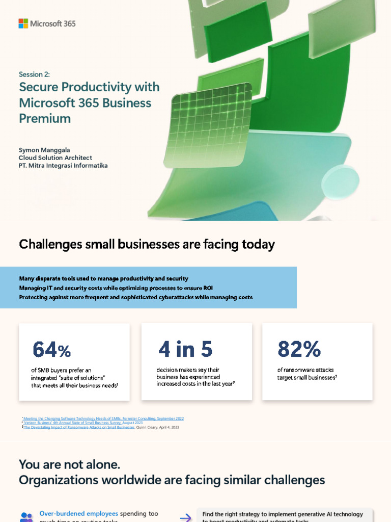 Azure - Secure Productivity With M365 Business Premium | PDF | Phishing ...