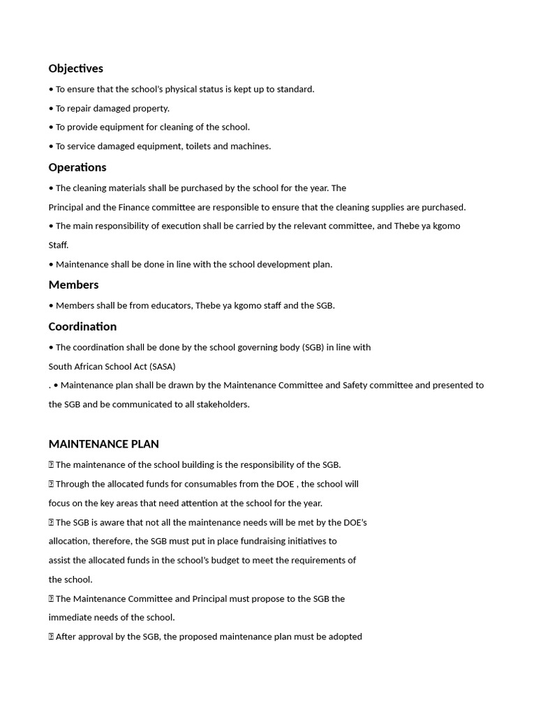 Thebe Maintanace | PDF