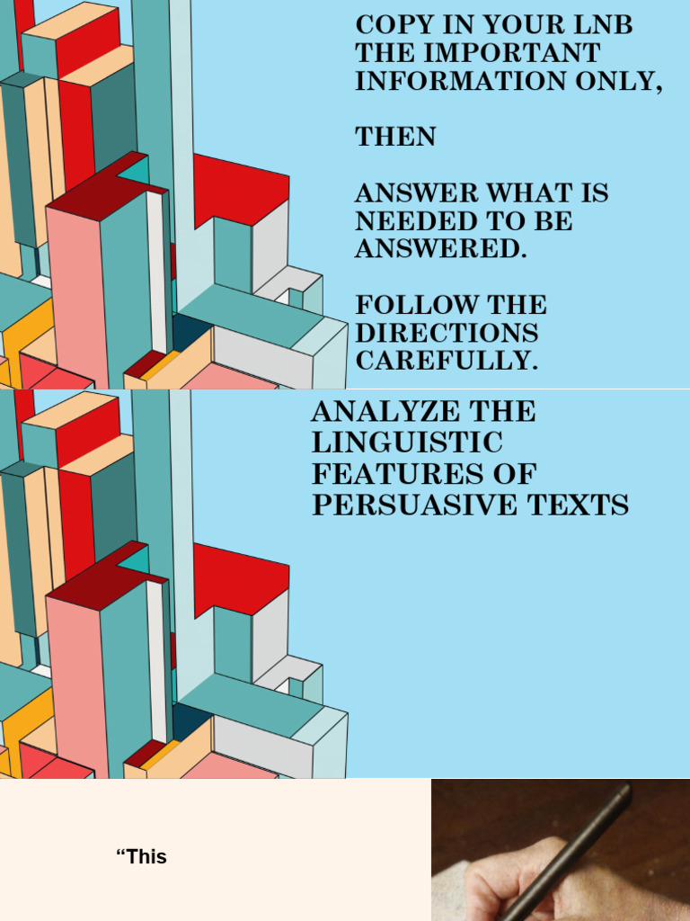 Analyze Persuasive Text Structures | PDF | Sentence (Linguistics ...