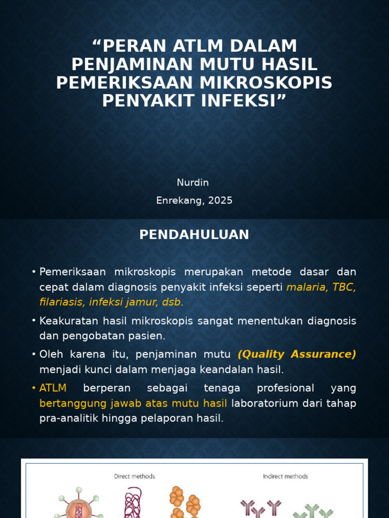 Peran ATLM dalam Mutu Pemeriksaan Mikroskopis | PDF
